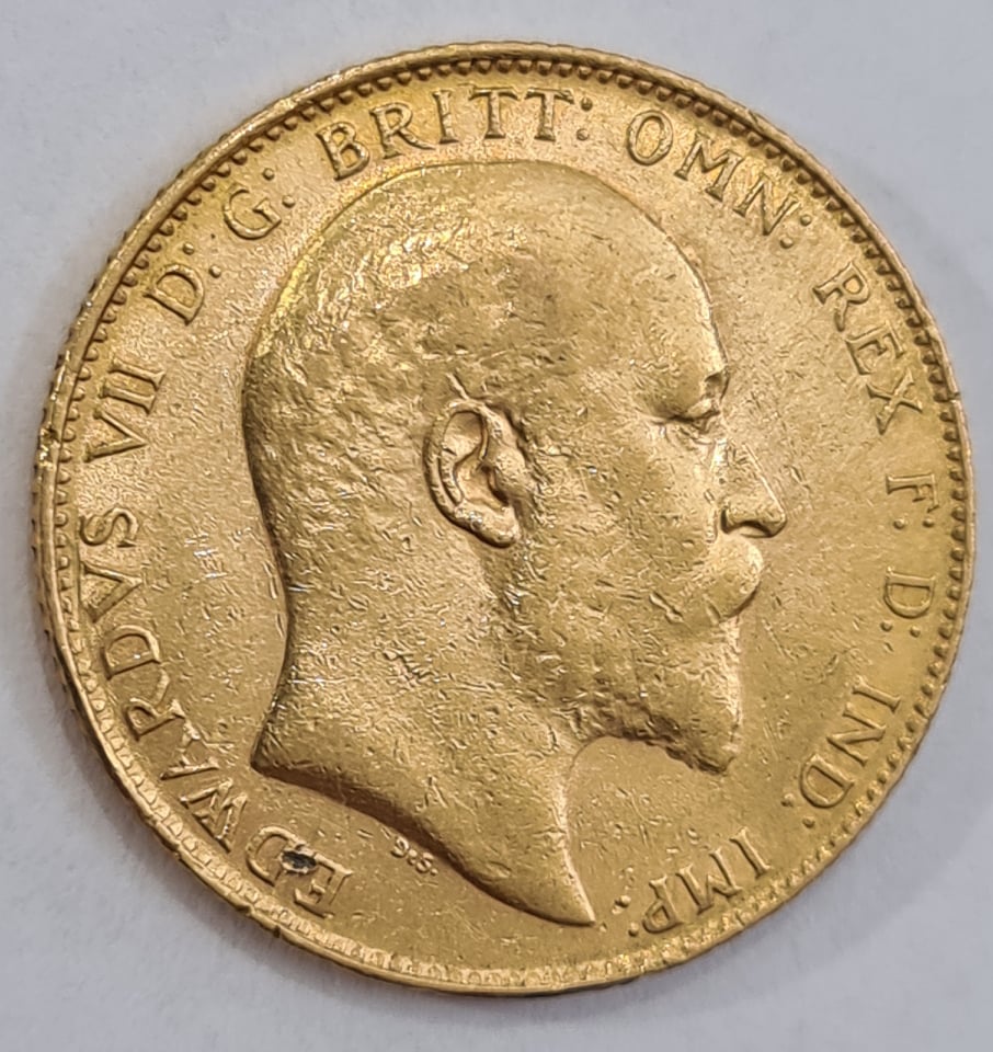 Moneda din aur 1 Sovereign - Edward VII 1909 - HQZ Antic