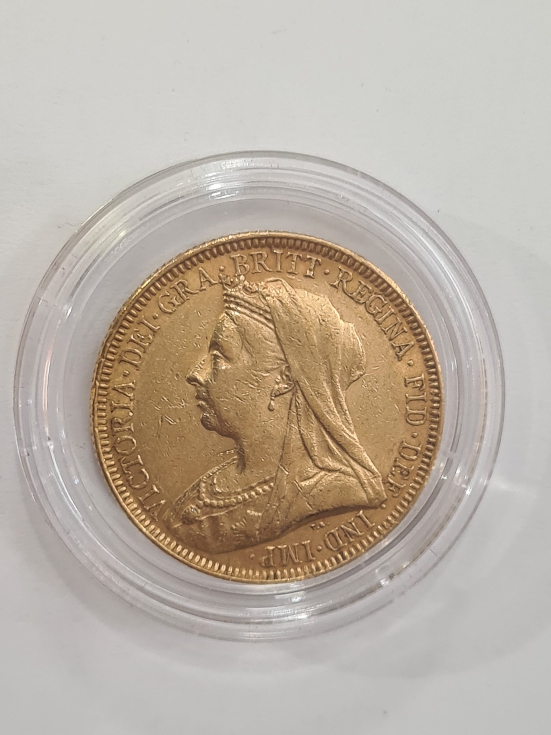 Moneda din aur 1 Sovereign - Victoria 1893 - HQZ Antic